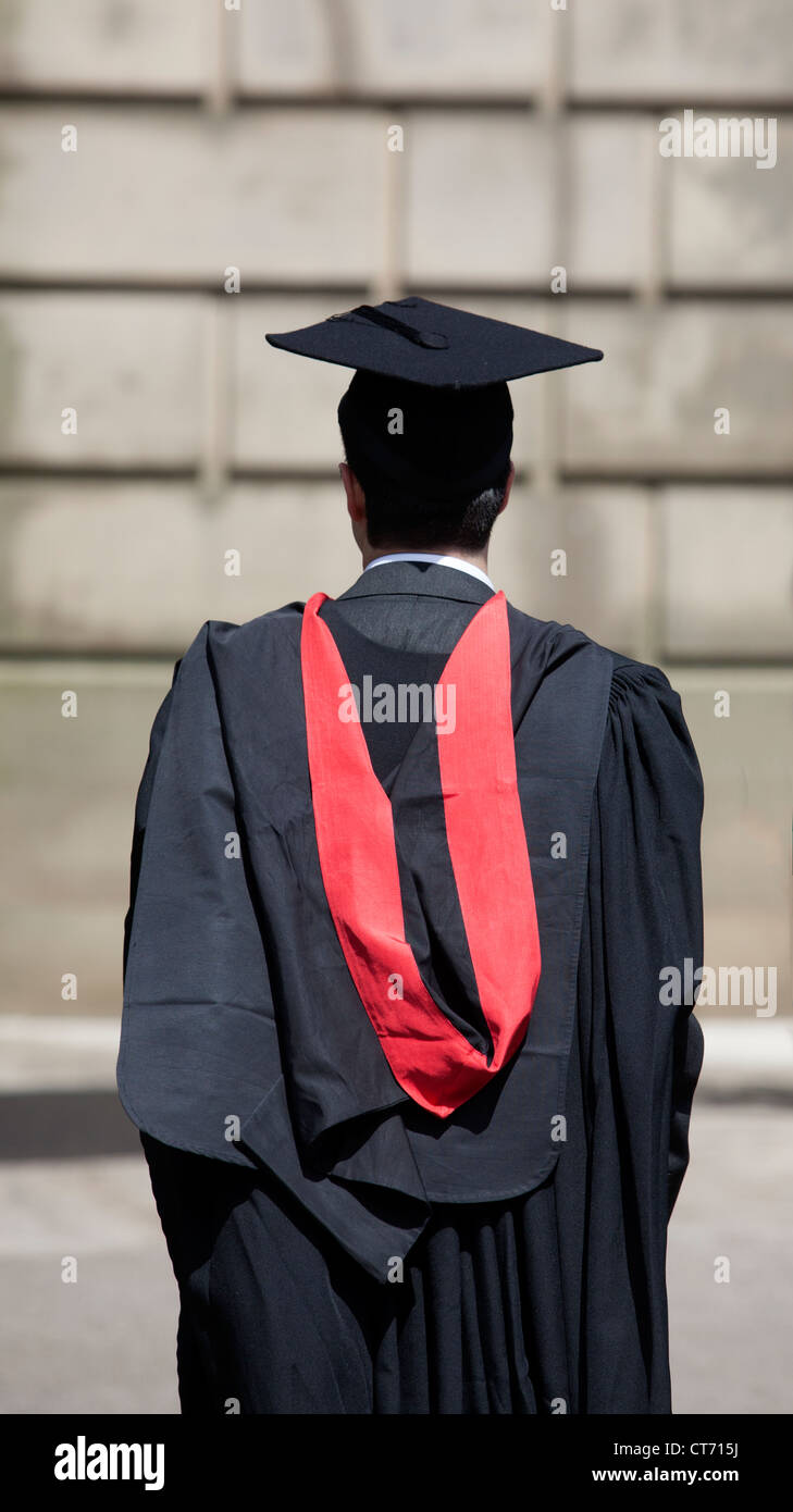 A male student at the foot of the "Old Joe| clock tower at University ...