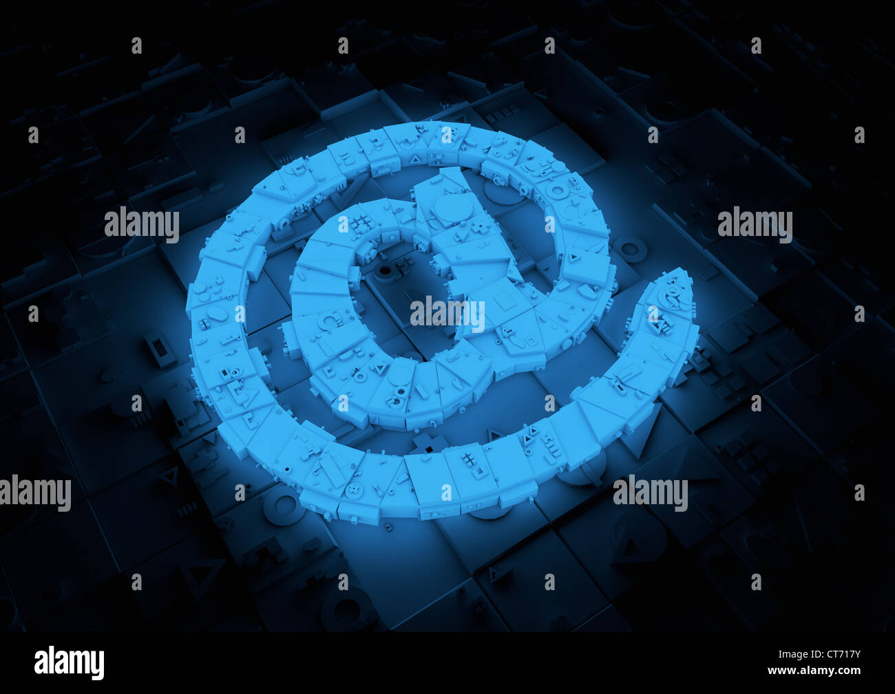 render of a detailed futuristic at sign Stock Photo - Alamy