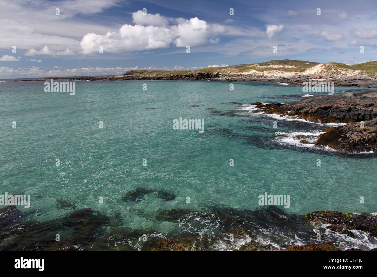 Isle of Barra, Scotland. Picturesque view of the west coast of Barra ...