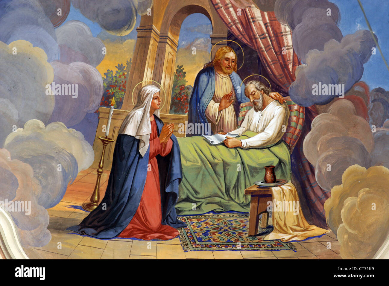 The death of st. Joseph Stock Photo - Alamy