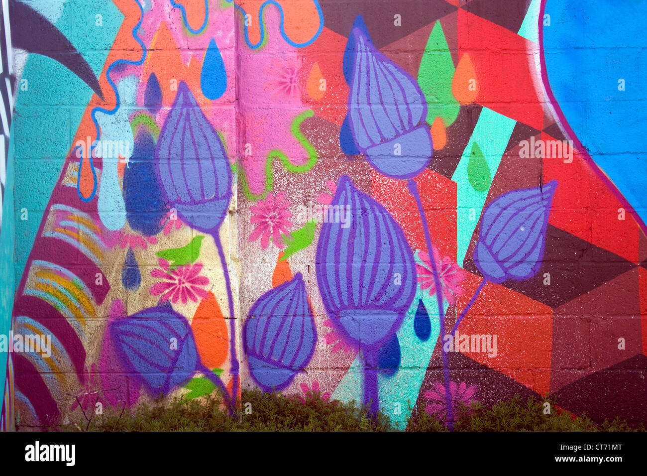 Graffiti public art in a parking lot in Philadelphia, Pennsylvania ...