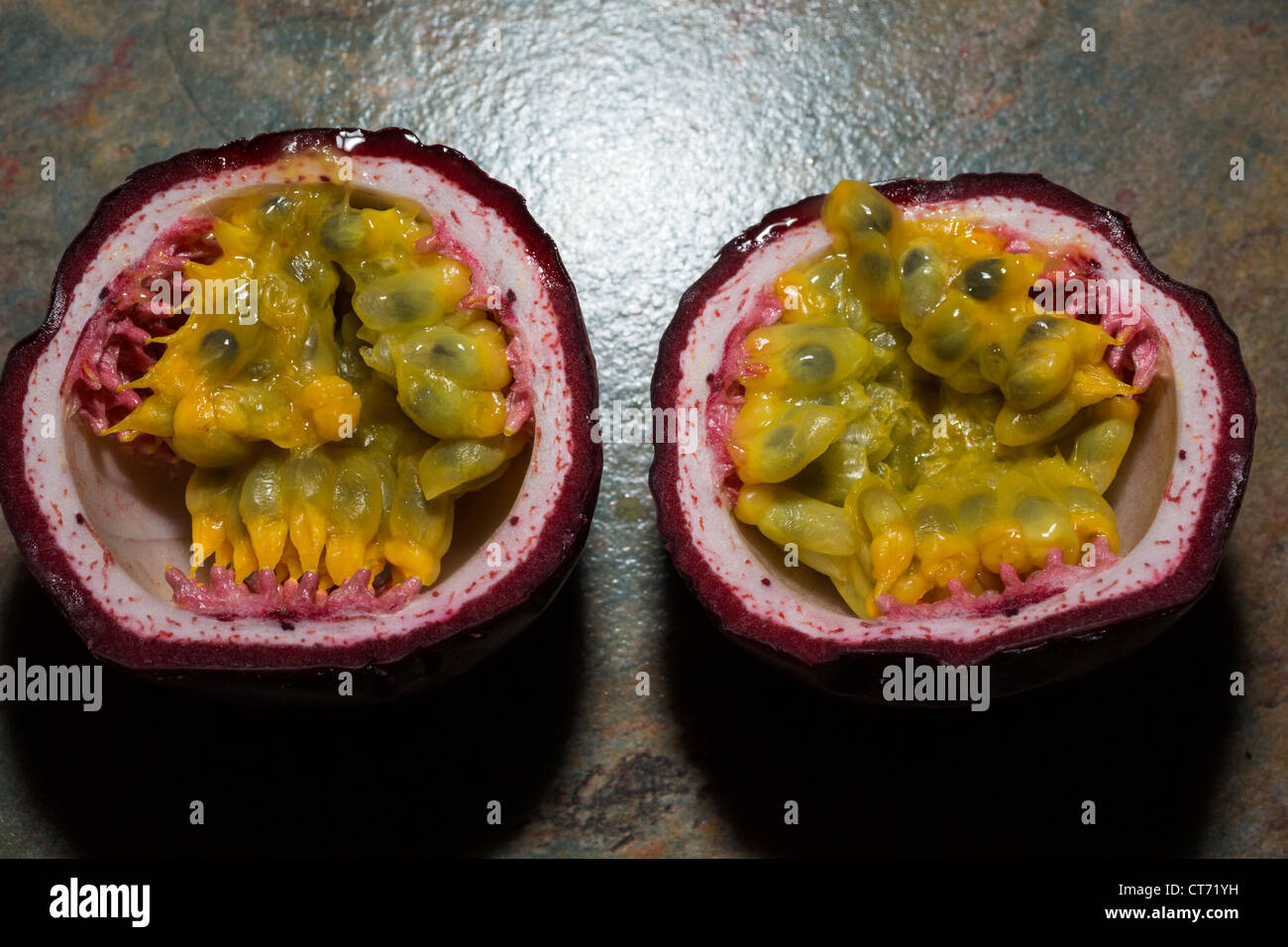 Passion fruit inside hi-res stock photography and images - Alamy