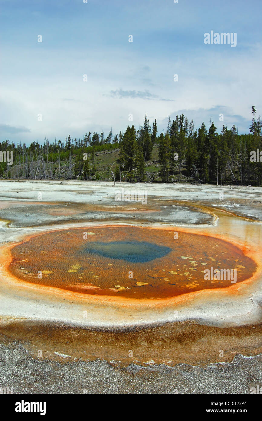 Chromatic Pool, Upper Geyser Basin, Yellowstone National Park Stock ...