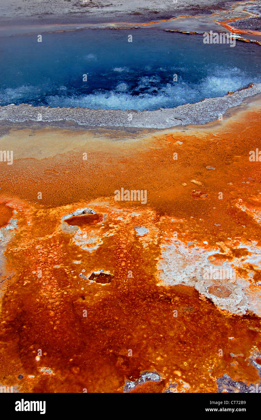 Crested Pool, Upper Geyser Basin, Yellowstone National Park Stock Photo ...