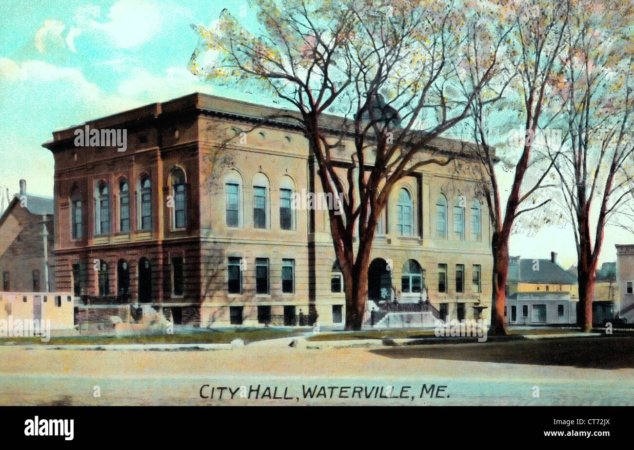 City Hall, Waterville, Maine, circa 1920 Stock Photo - Alamy