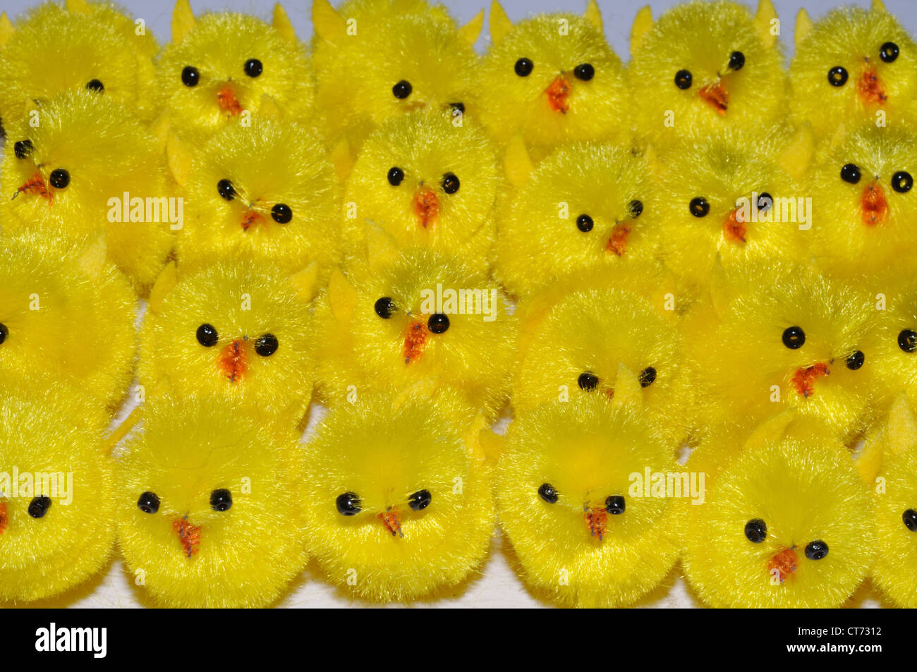 Small yellow chicks used for decoration Stock Photo - Alamy