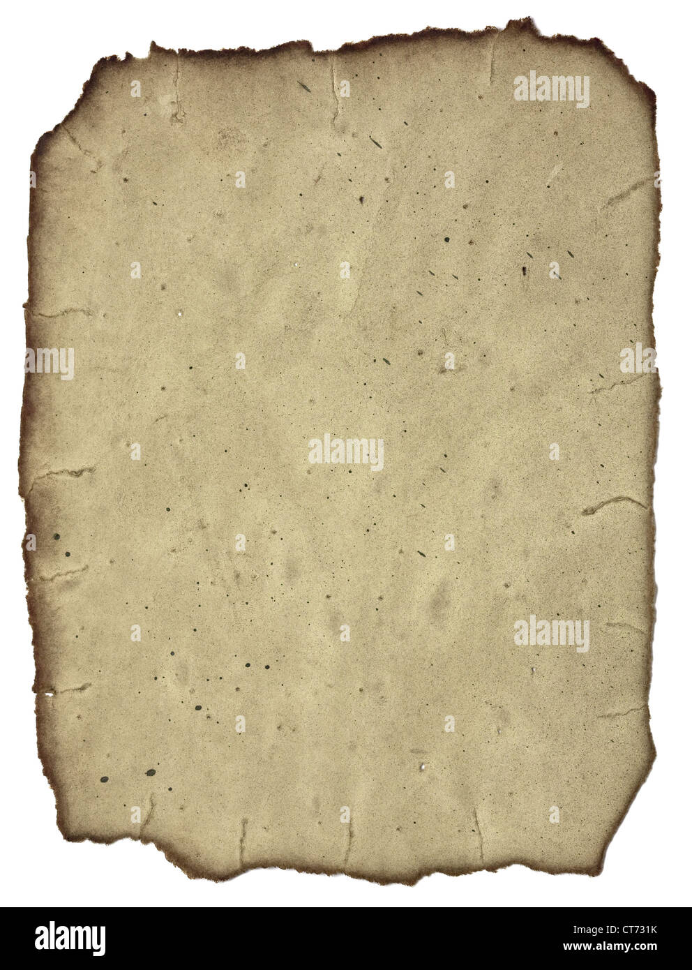 Stained old paper with rough edges Stock Photo - Alamy