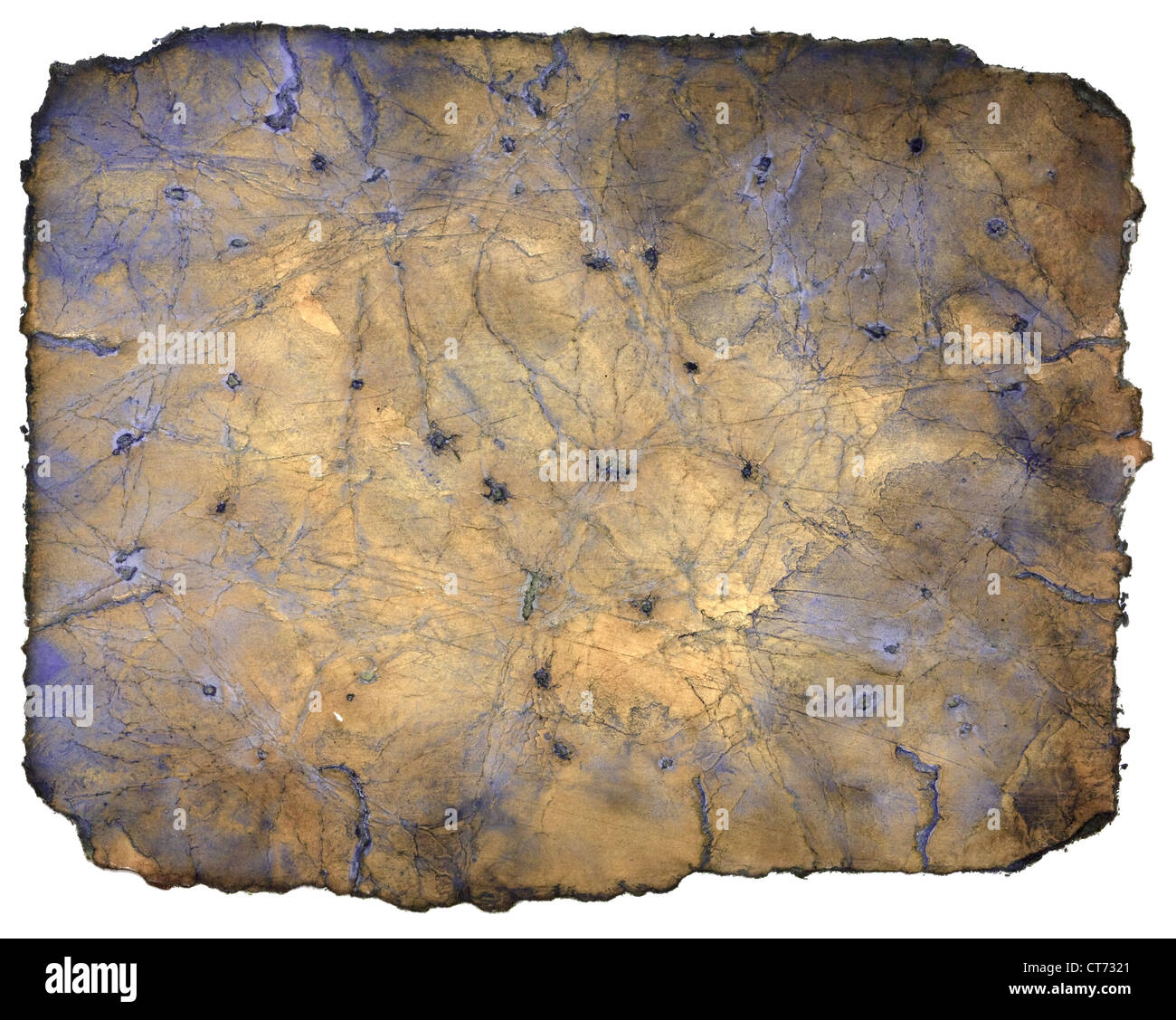Stained old paper with rough edges Stock Photo - Alamy