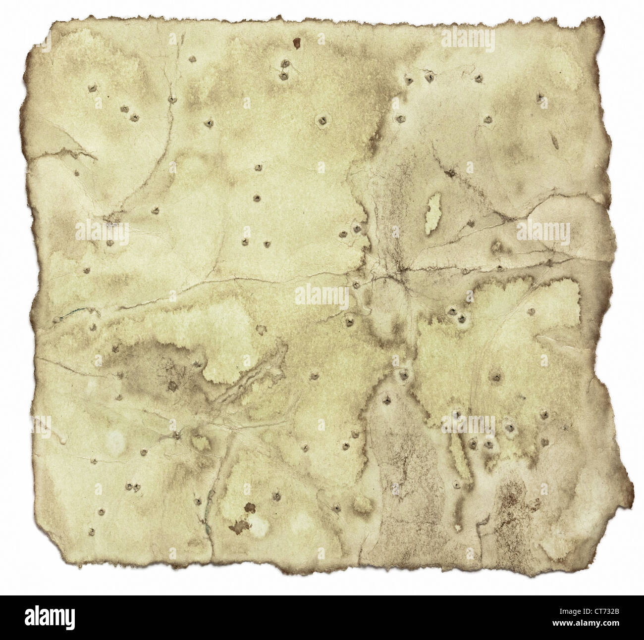 Stained old paper with rough edges Stock Photo - Alamy