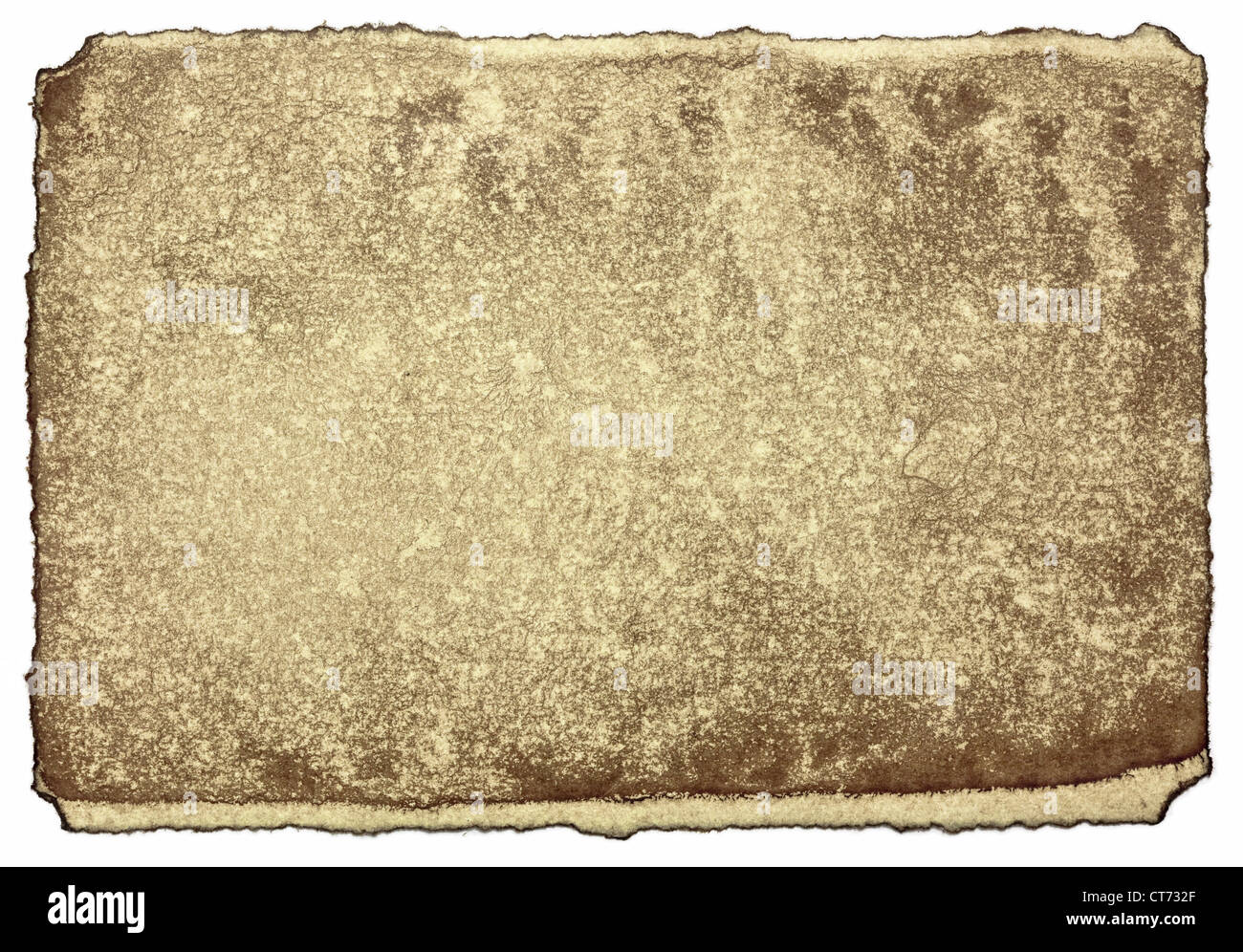 Stained old paper with rough edges Stock Photo - Alamy