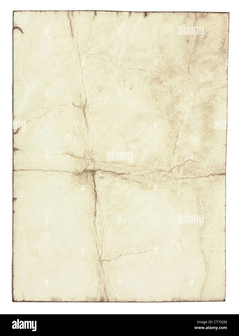 Stained old paper with rough edges Stock Photo - Alamy