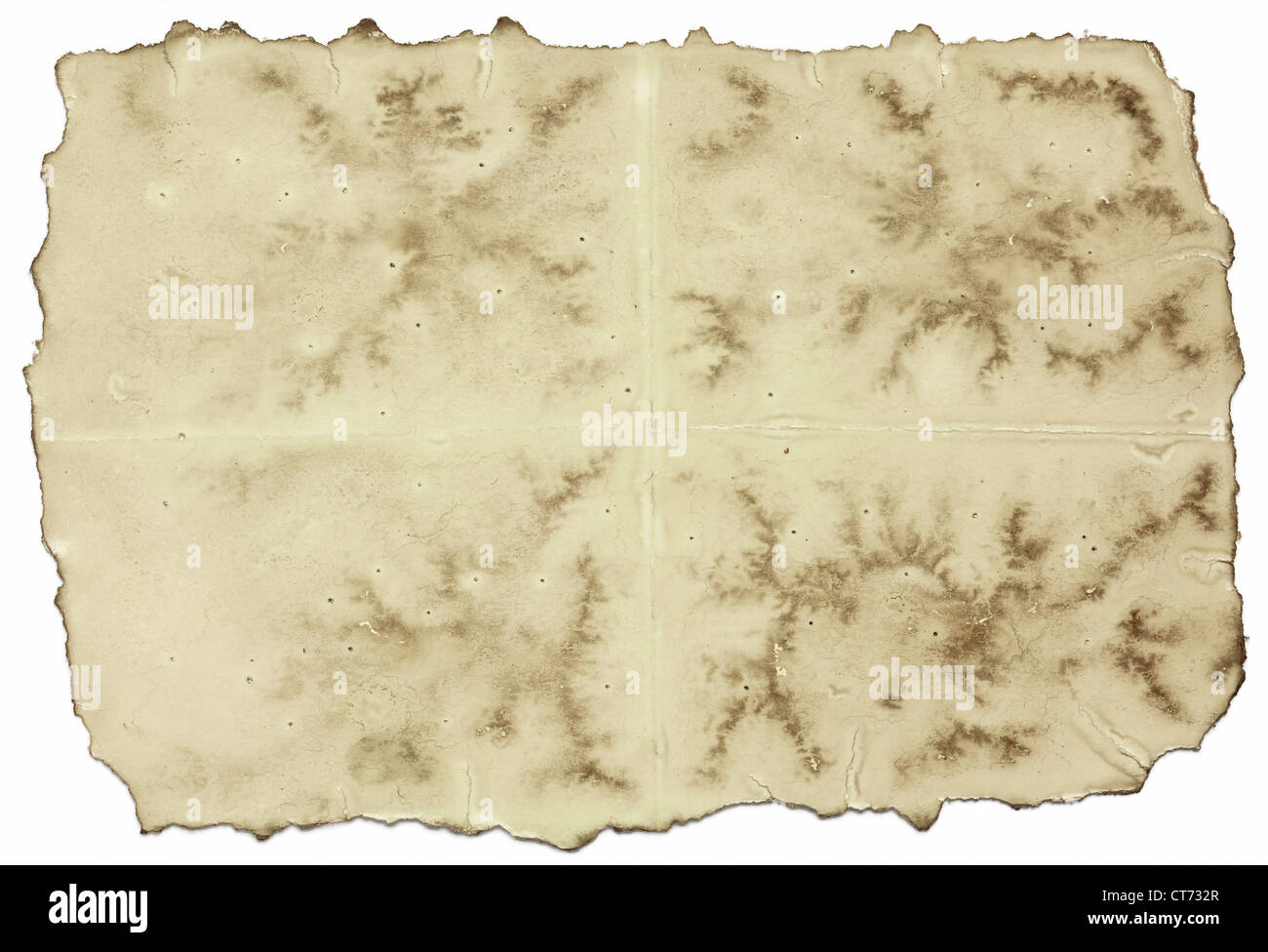 Stained old paper with rough edges Stock Photo - Alamy