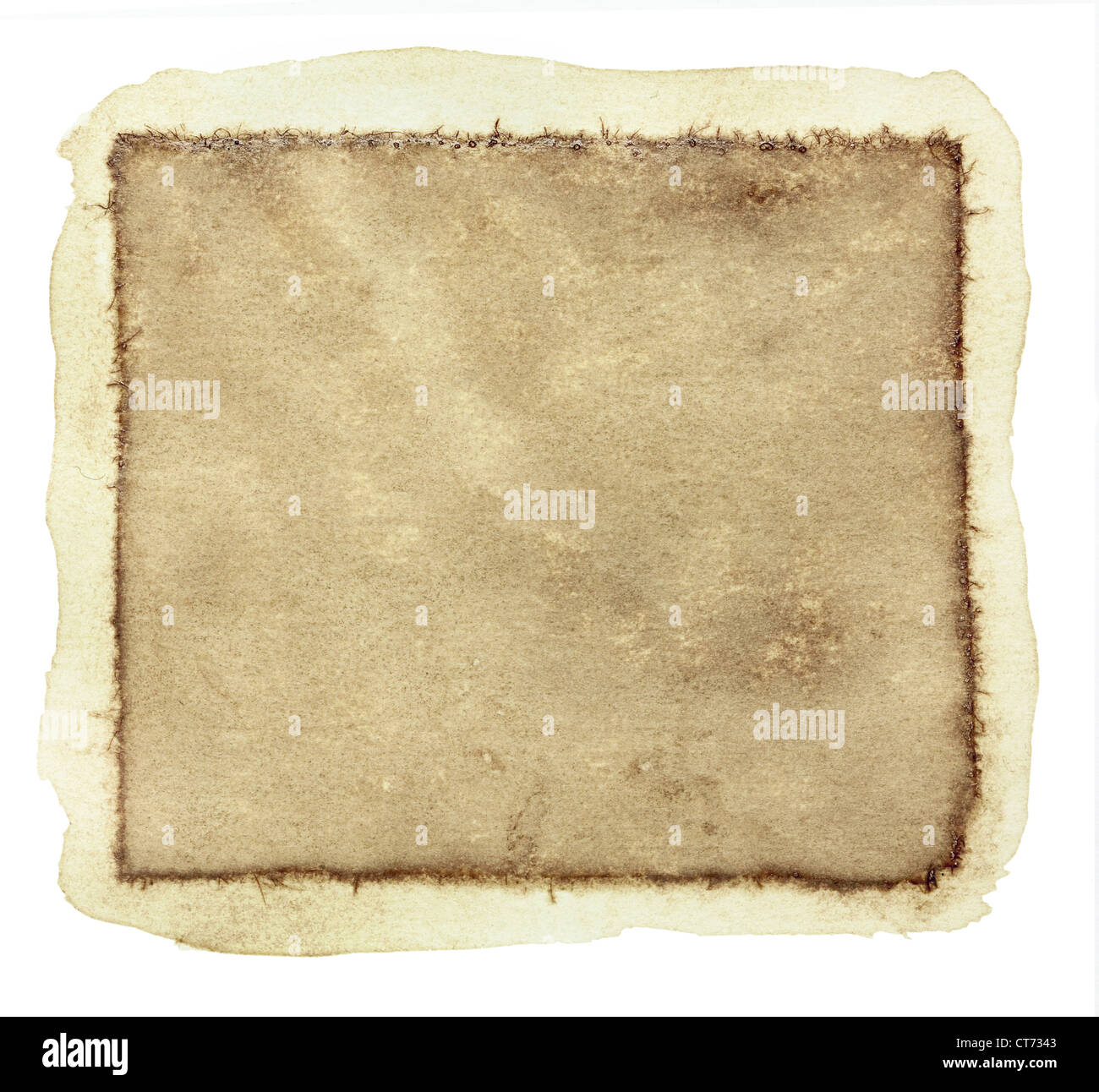 Stained old paper with rough edges Stock Photo - Alamy