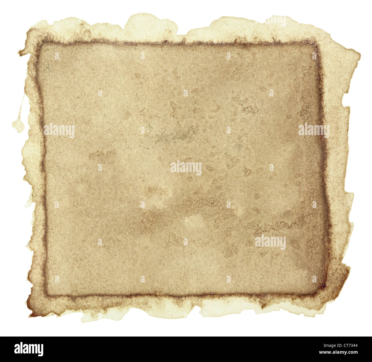 Stained old paper with rough edges Stock Photo - Alamy