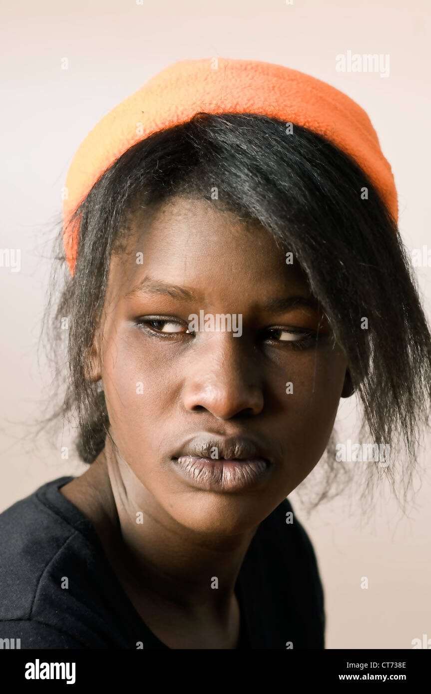 black african model in studio setting Stock Photo - Alamy