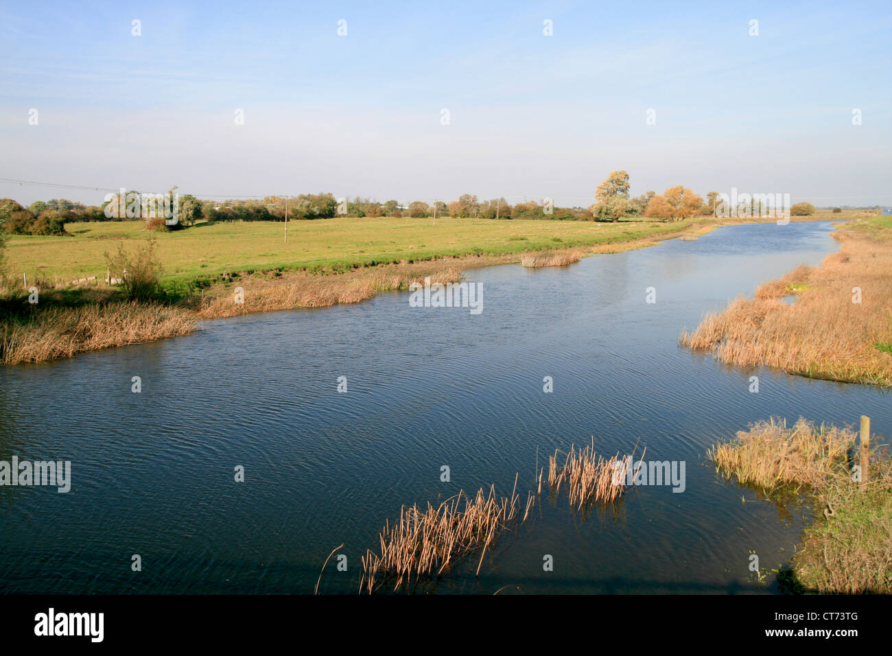 New Bedford River 100 feet drain Earith Cambridgeshire England UK Stock ...