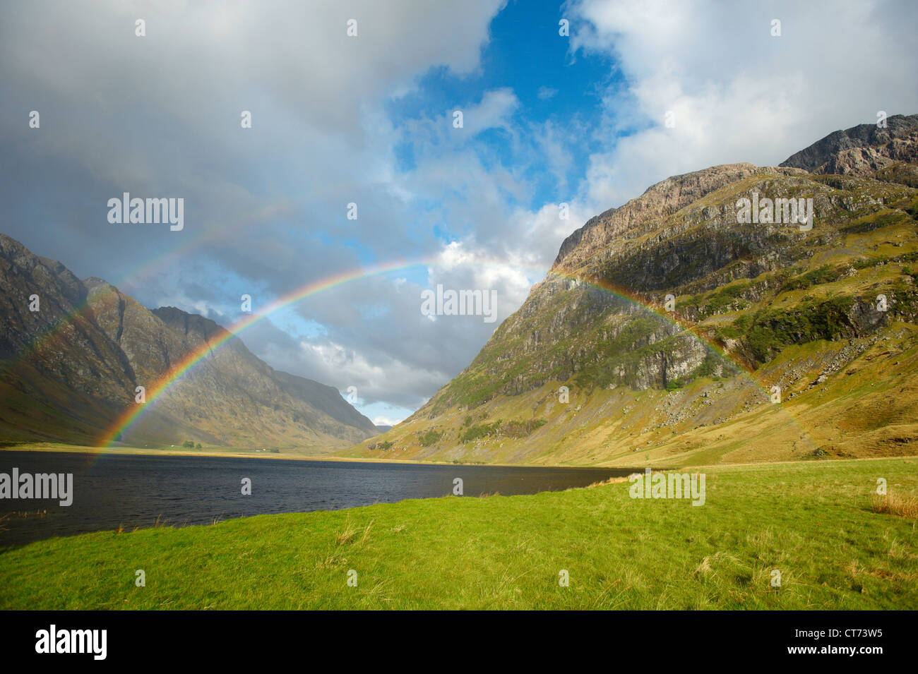 Aonach Eagach ridge & Aonach Dubh from Loch Achtriochtan, Glencoe ...