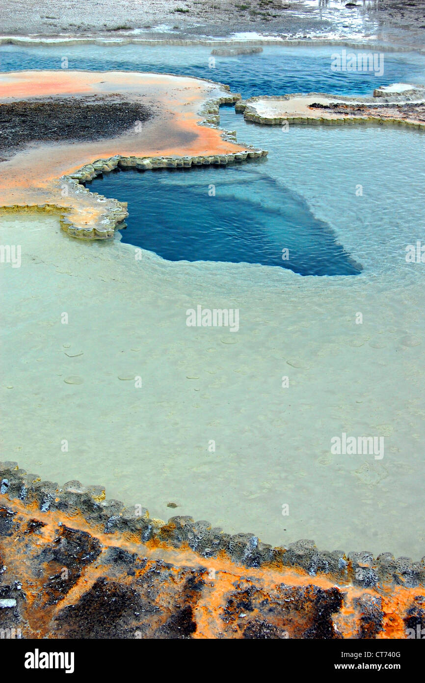 Doublet Pool, Upper Geyser Basin, Yellowstone National Park Stock Photo ...