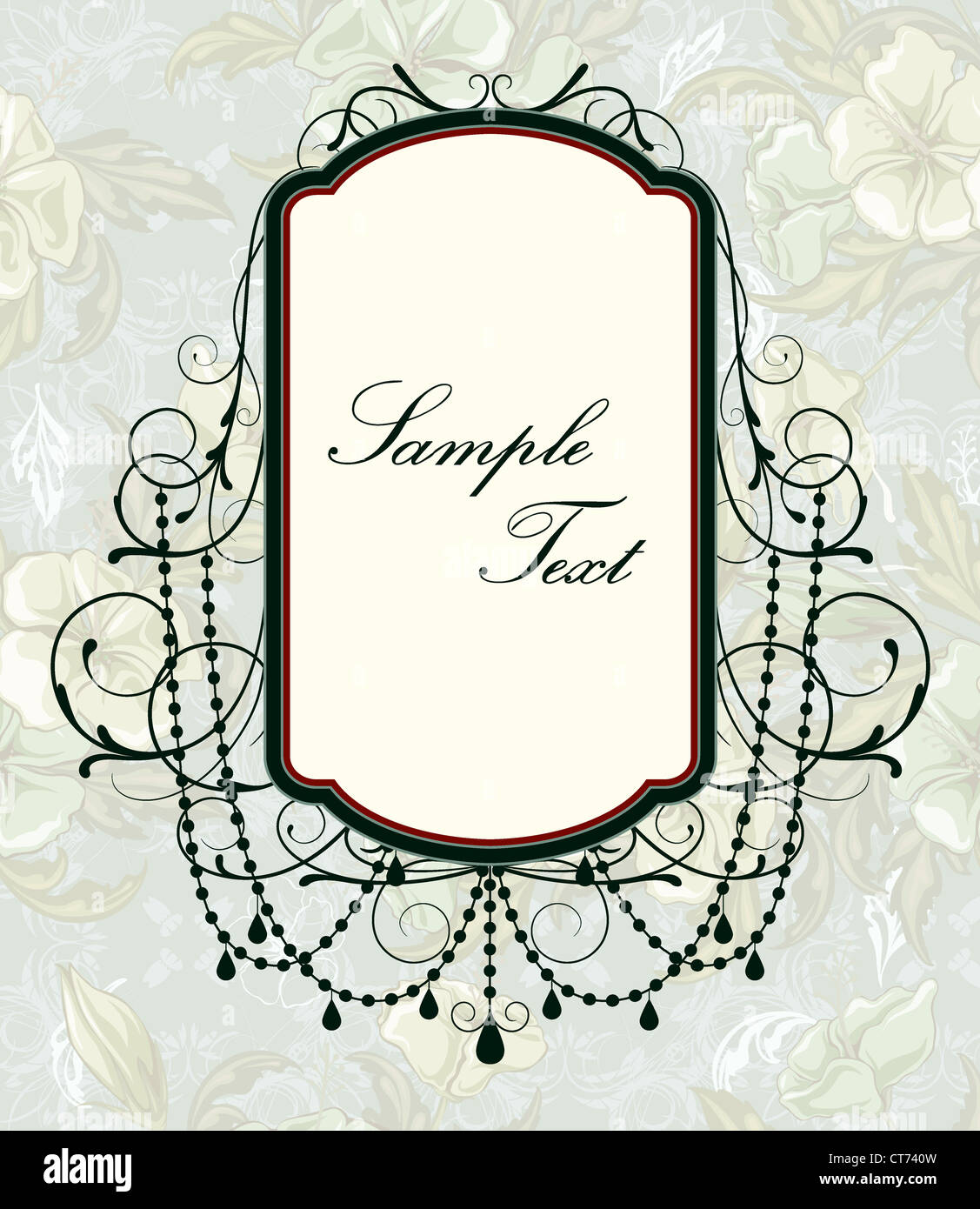 vintage frame vector illustration Stock Photo - Alamy