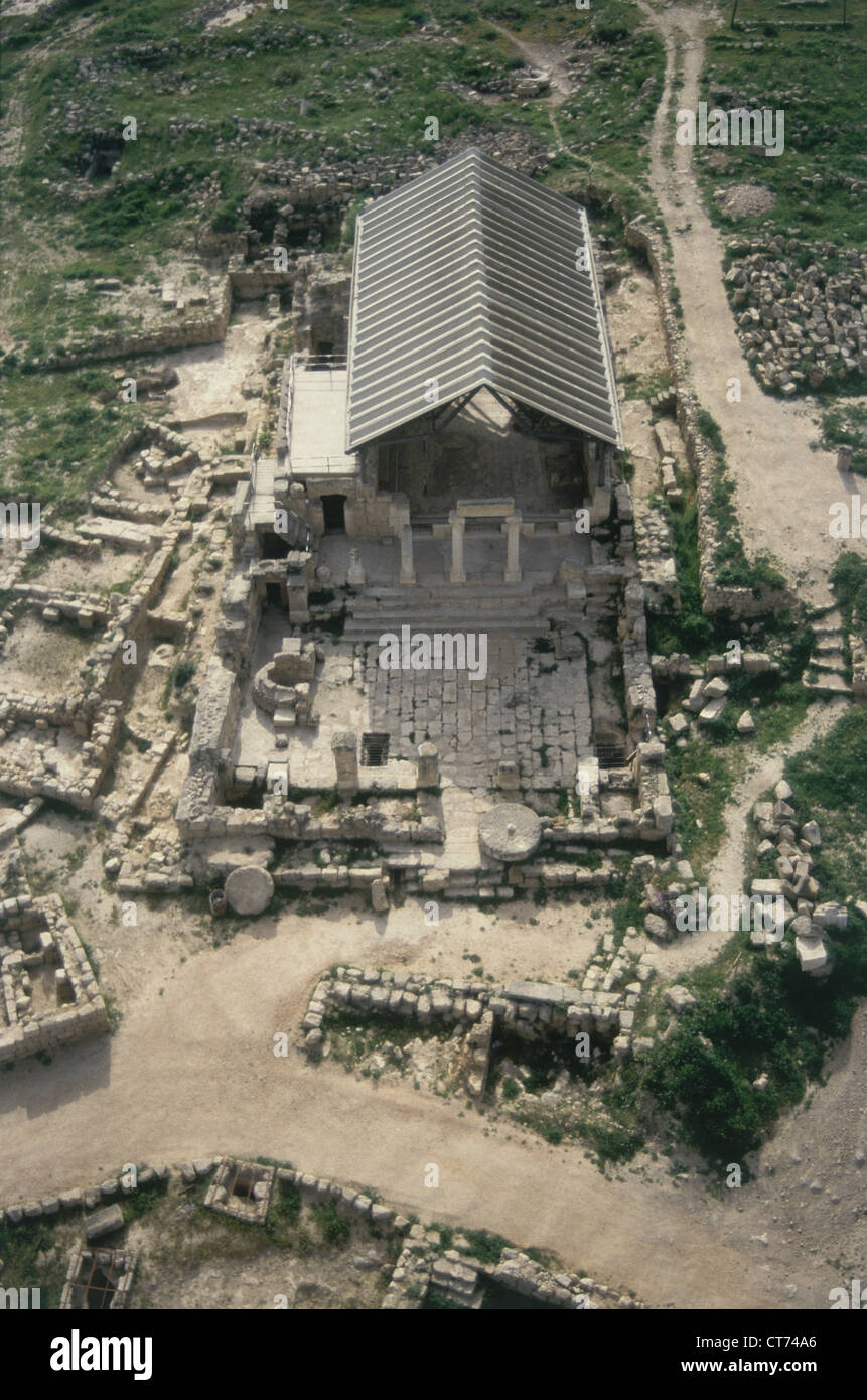 Aerial photograph of the archeologic site of Susiya dated to the ...