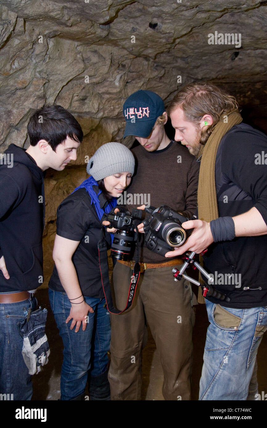 Behind the scenes on a film set Stock Photo - Alamy