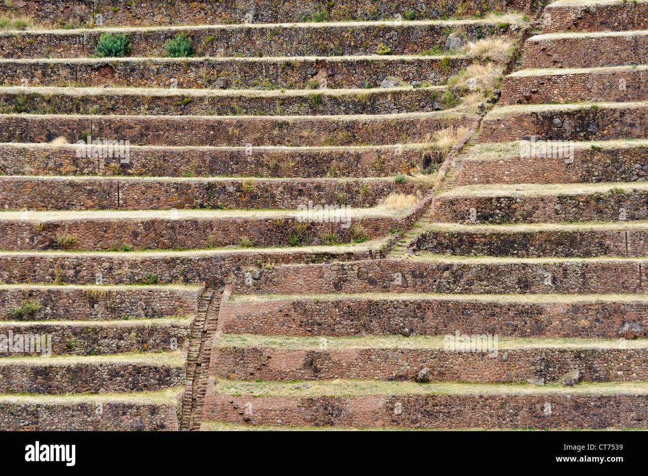 Agricultural terraces built by the Inca at Pisac, Urubamba, Peru Stock ...
