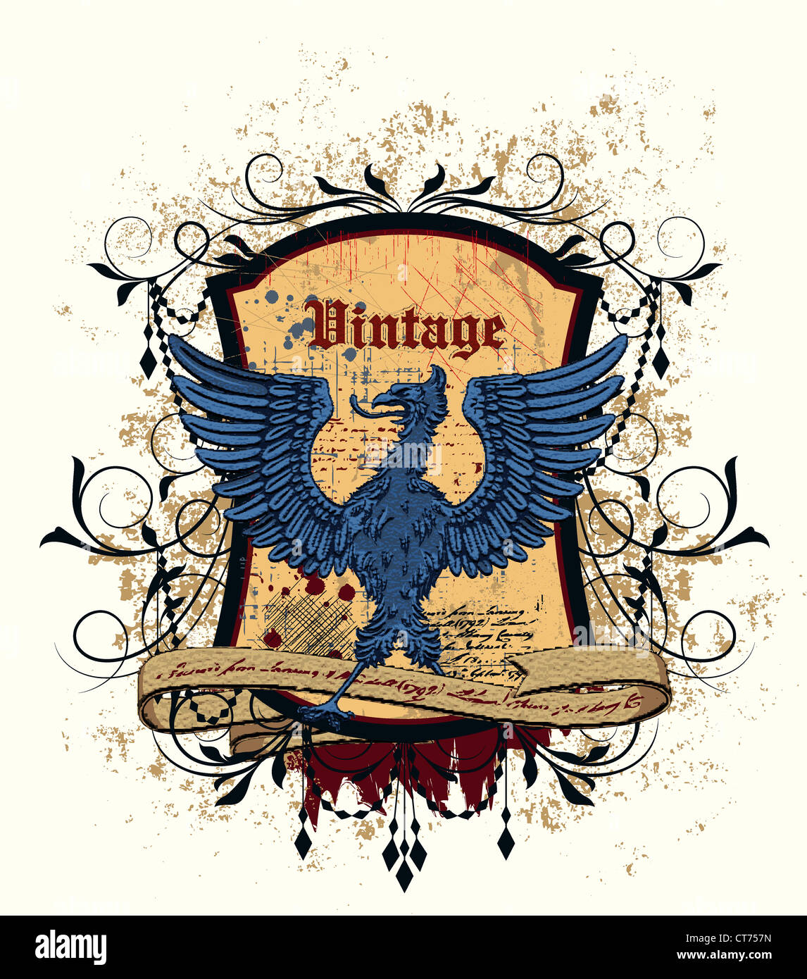 vintage background vector illustration Stock Photo - Alamy