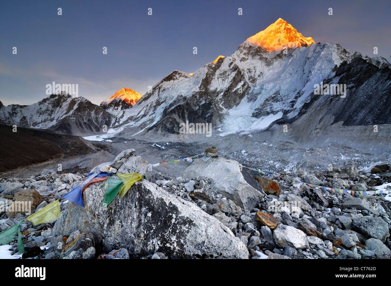 Nepal mountain landscape at sunset Stock Photo - Alamy
