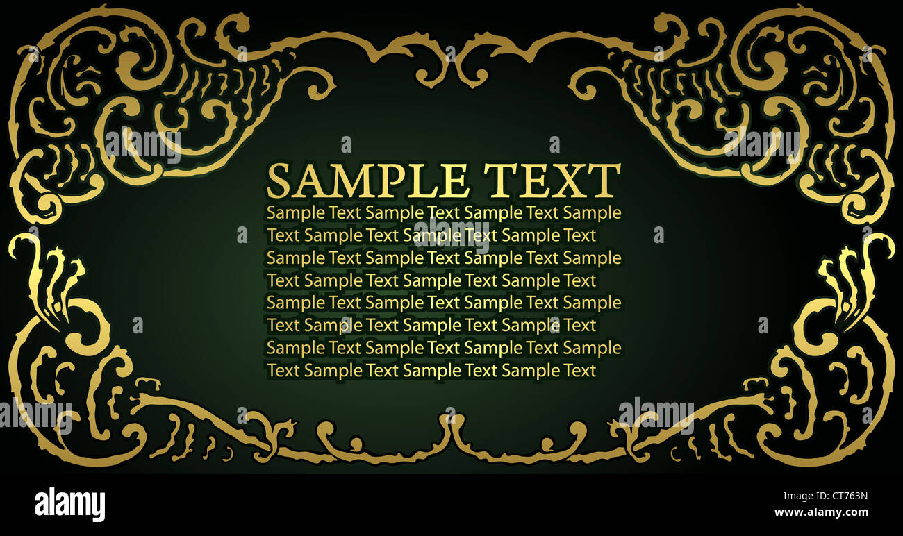 vintage floral frame Stock Photo - Alamy