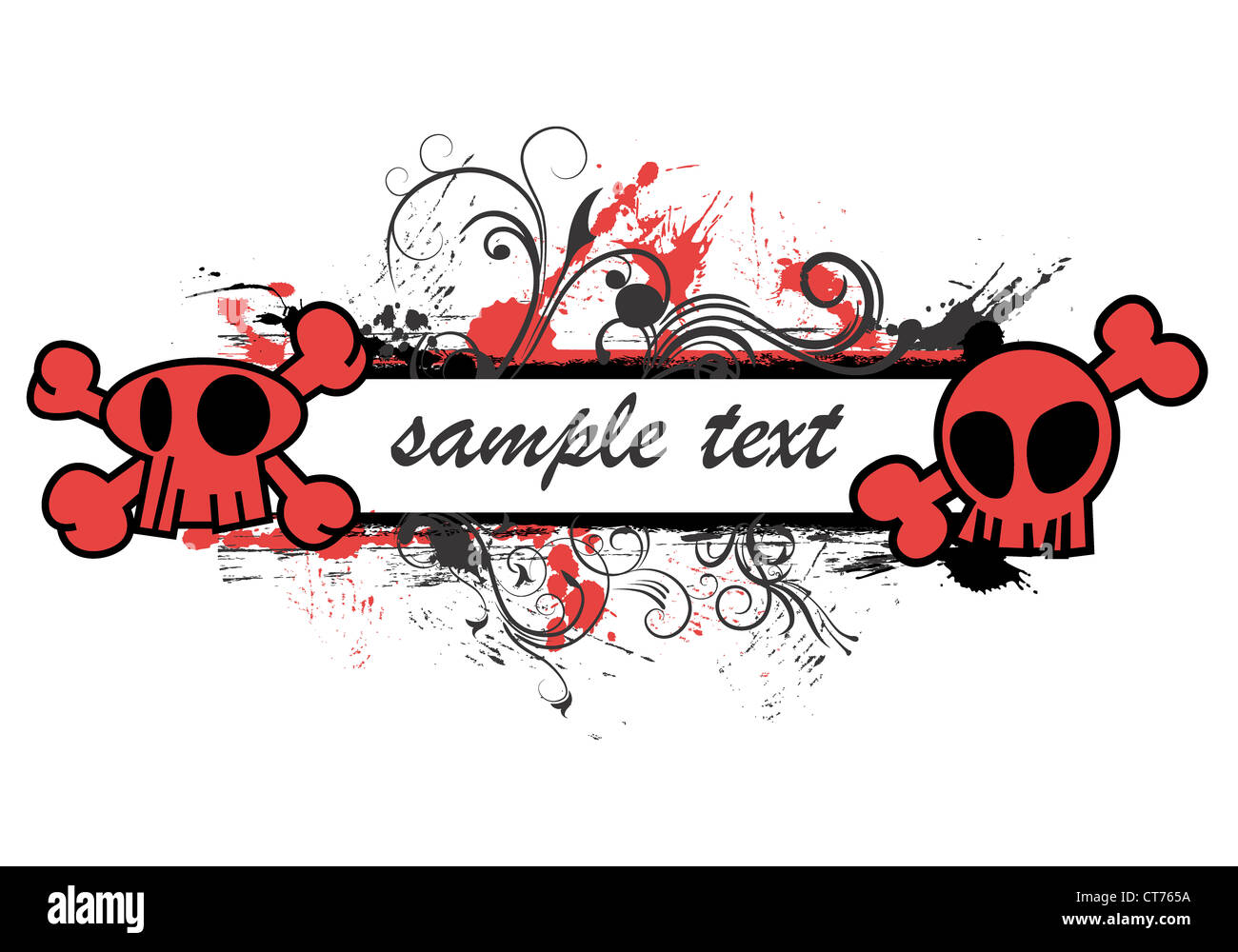 Emo floral frame hi-res stock photography and images - Alamy