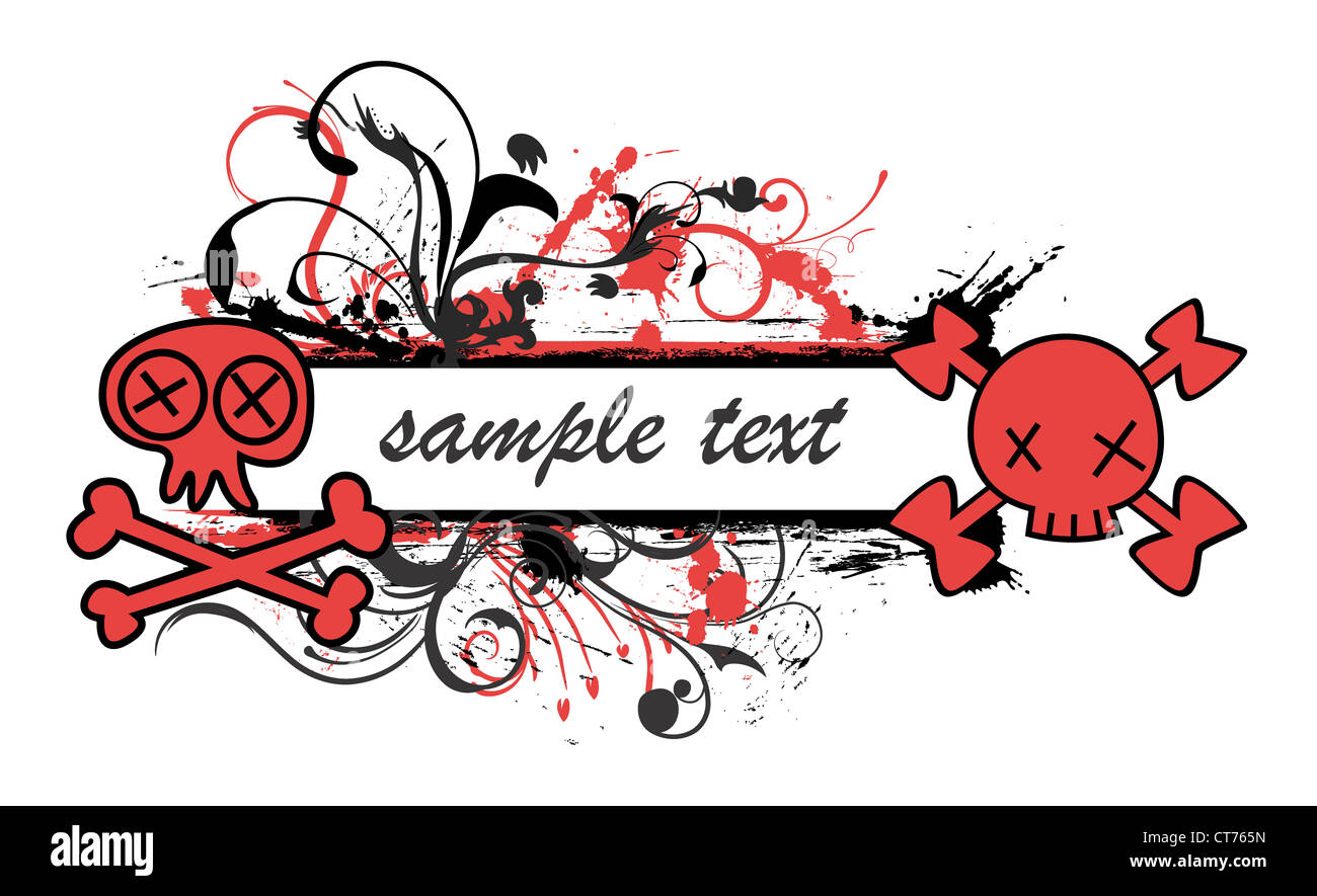 Emo floral frame hi-res stock photography and images - Alamy