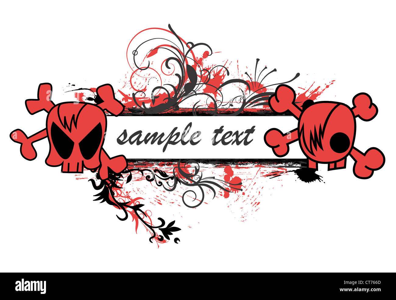 emo floral frame Stock Photo - Alamy