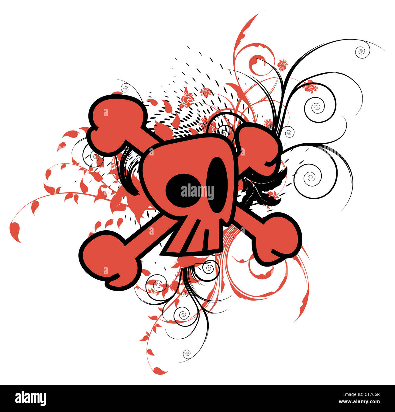 Emo floral frame hi-res stock photography and images - Alamy