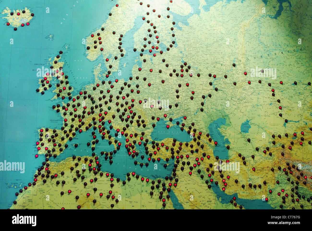 Map europe flags countries hi-res stock photography and images - Alamy