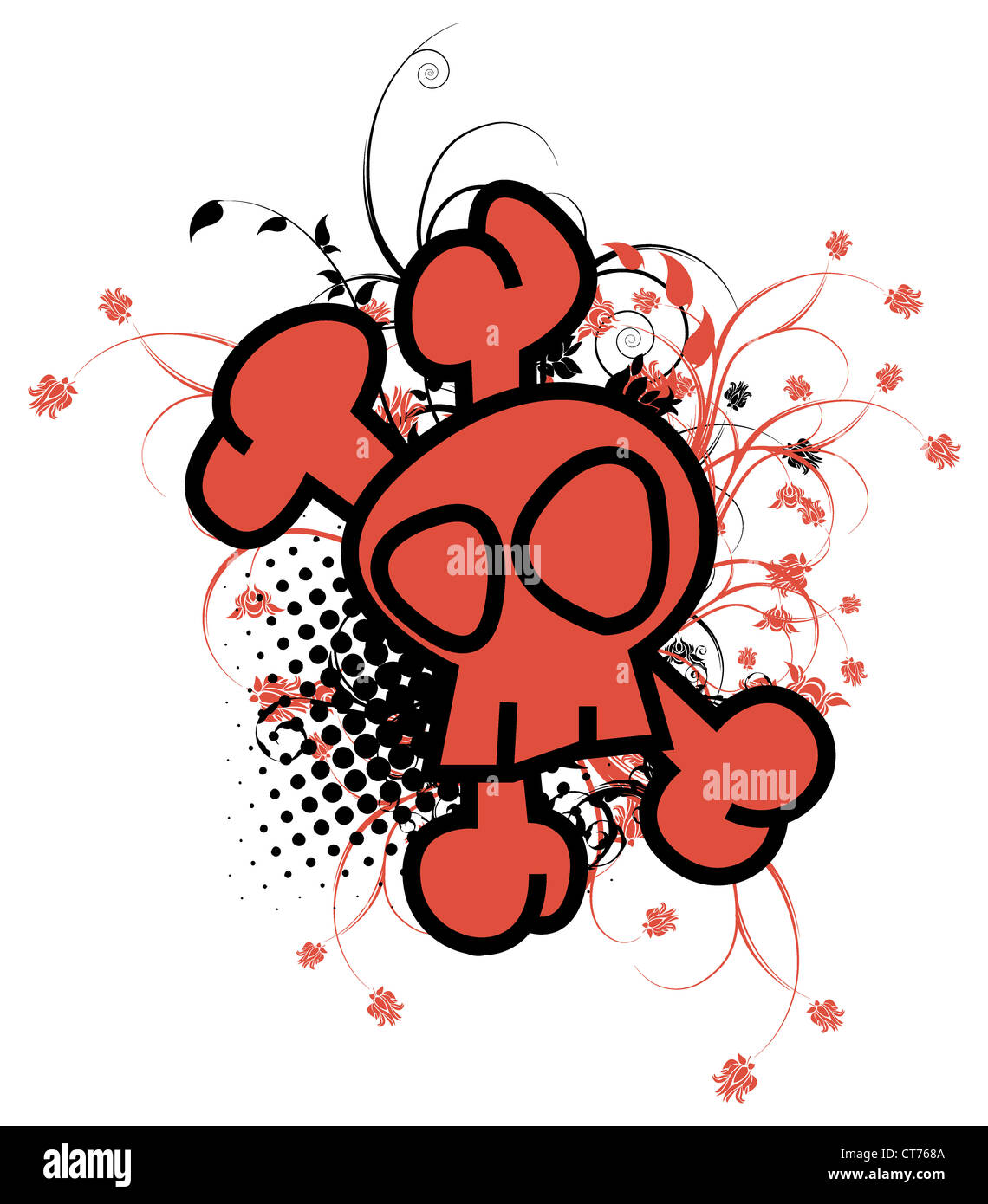 emo floral frame Stock Photo - Alamy