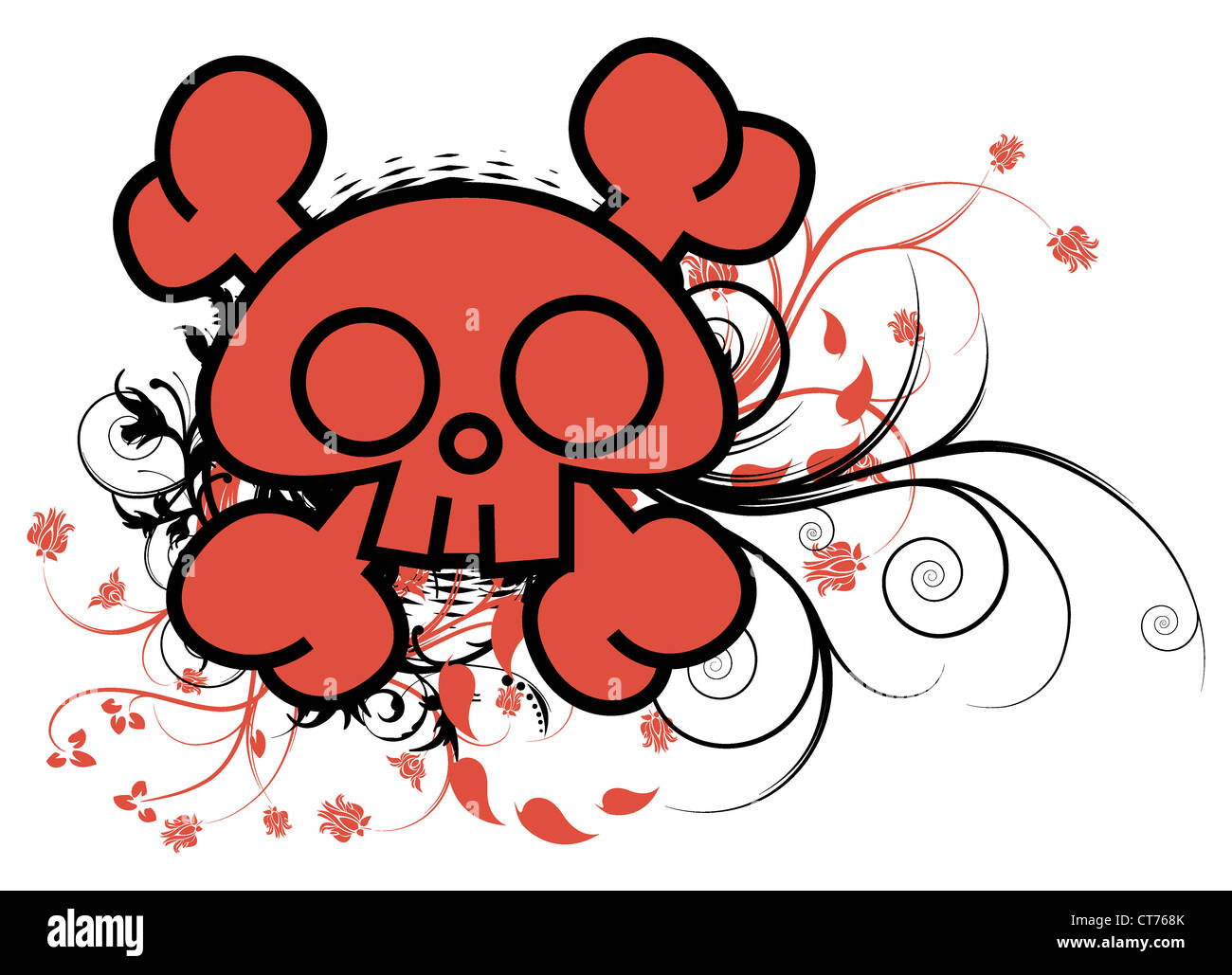 Emo floral frame hi-res stock photography and images - Alamy