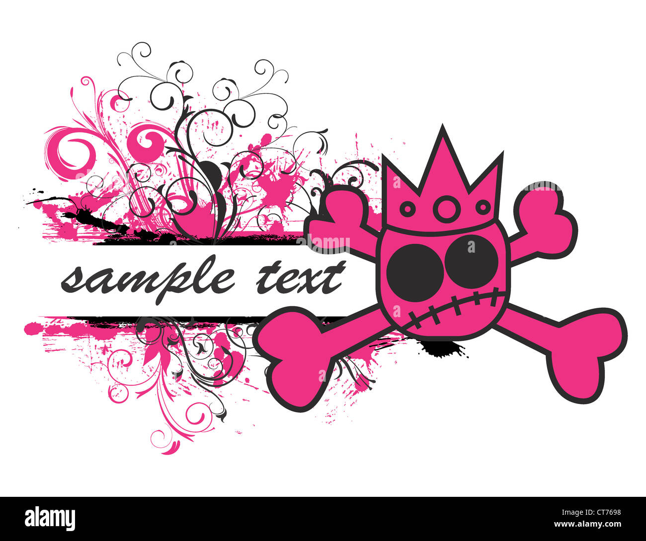 Emo floral frame hi-res stock photography and images - Alamy