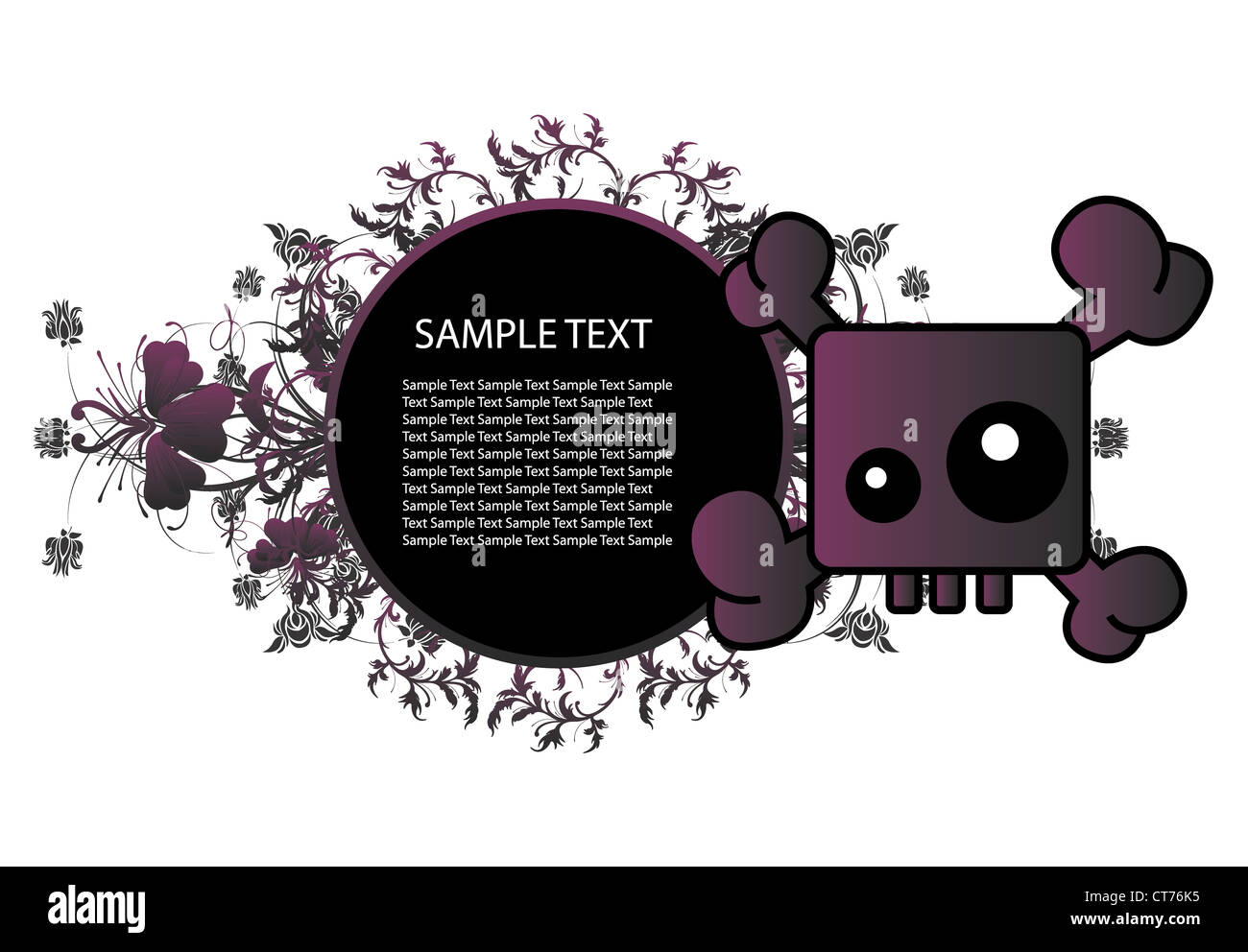 Emo floral frame hi-res stock photography and images - Alamy