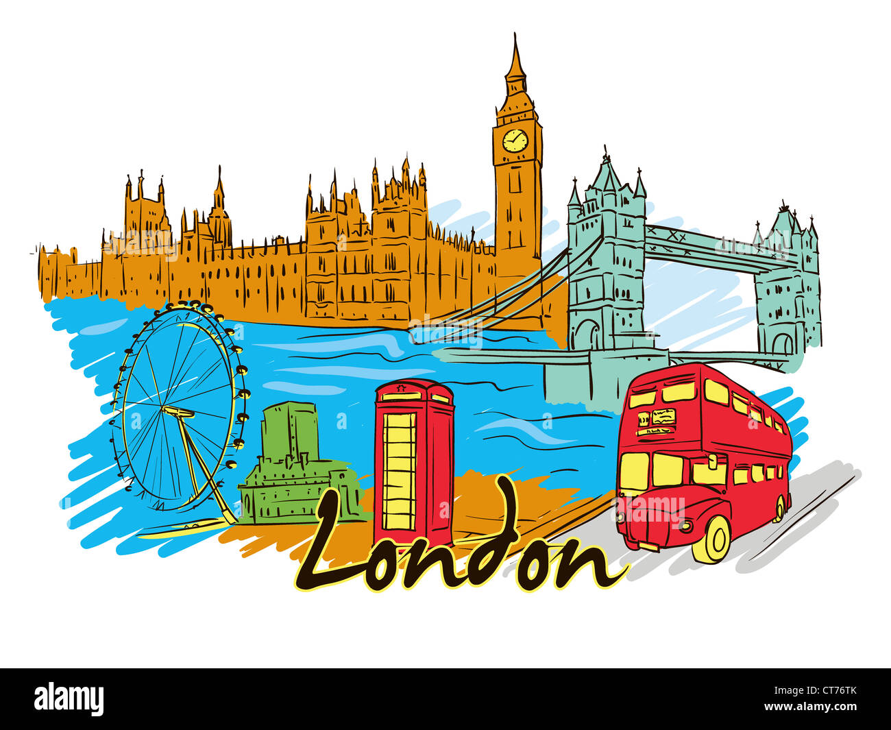 Illustration of london Cut Out Stock Images & Pictures - Alamy