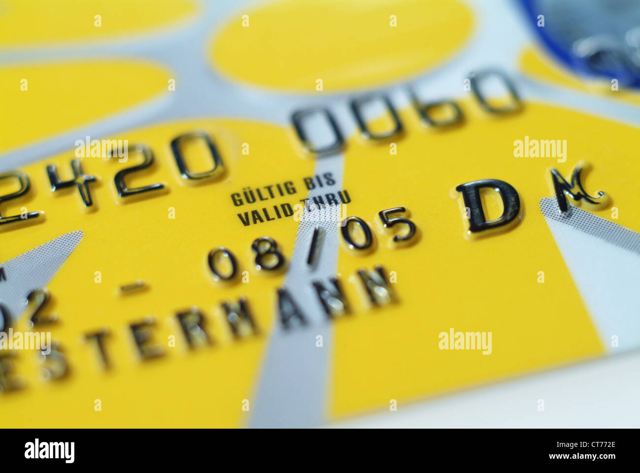 Details of a credit card Stock Photo - Alamy