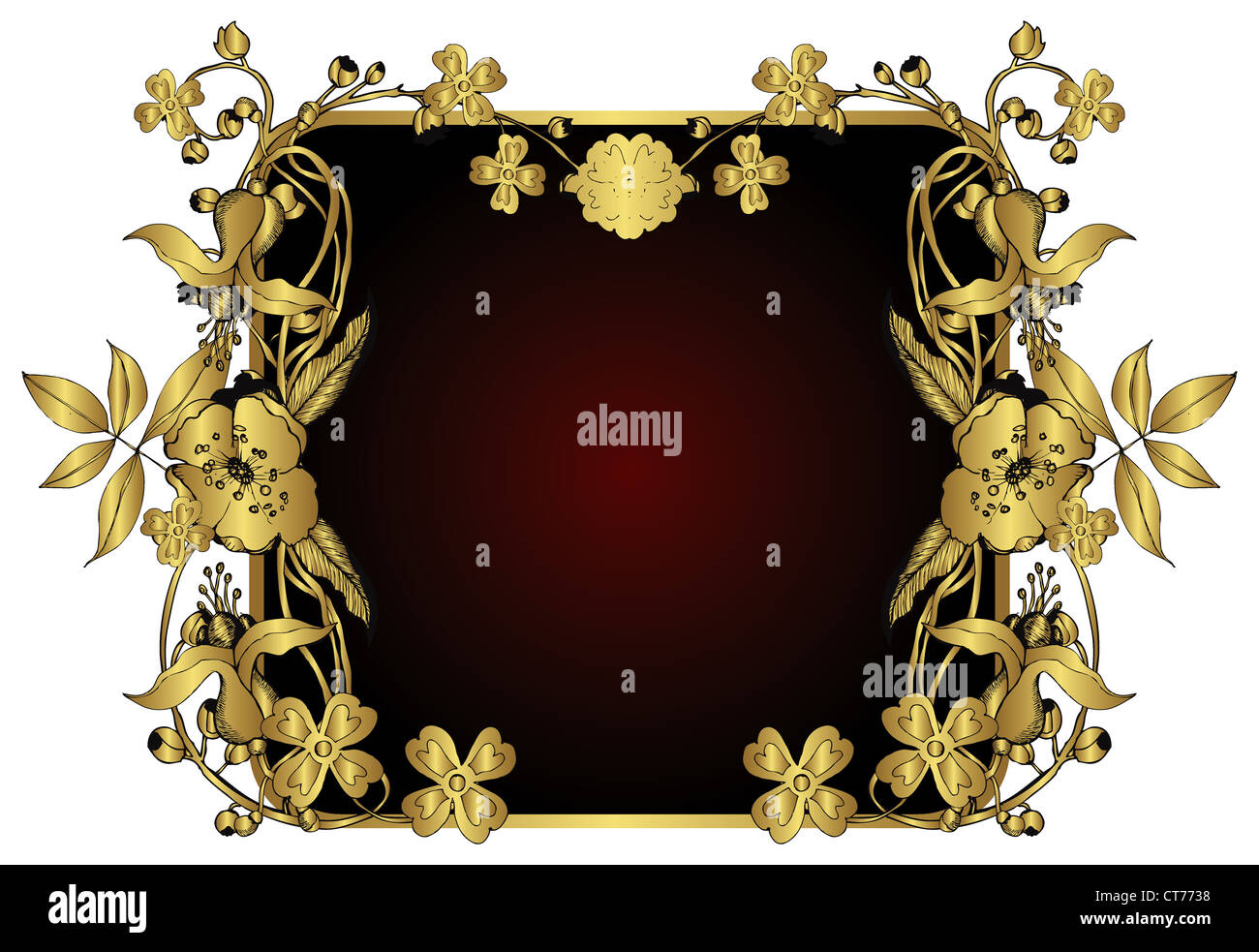 vintage floral frame Stock Photo - Alamy