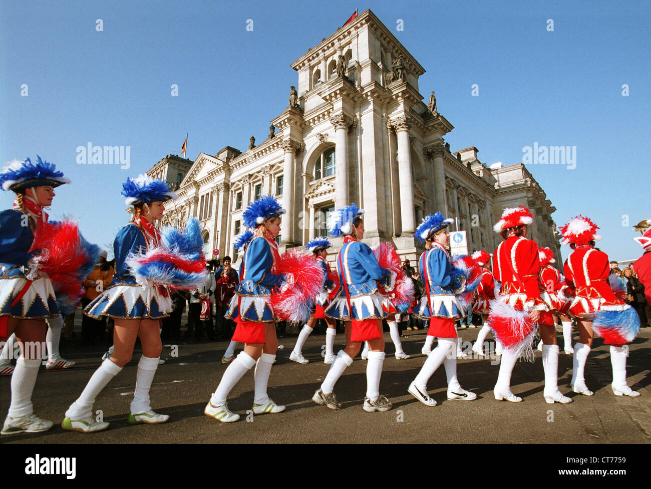 Majorettes march in carnival parade hi-res stock photography and images ...