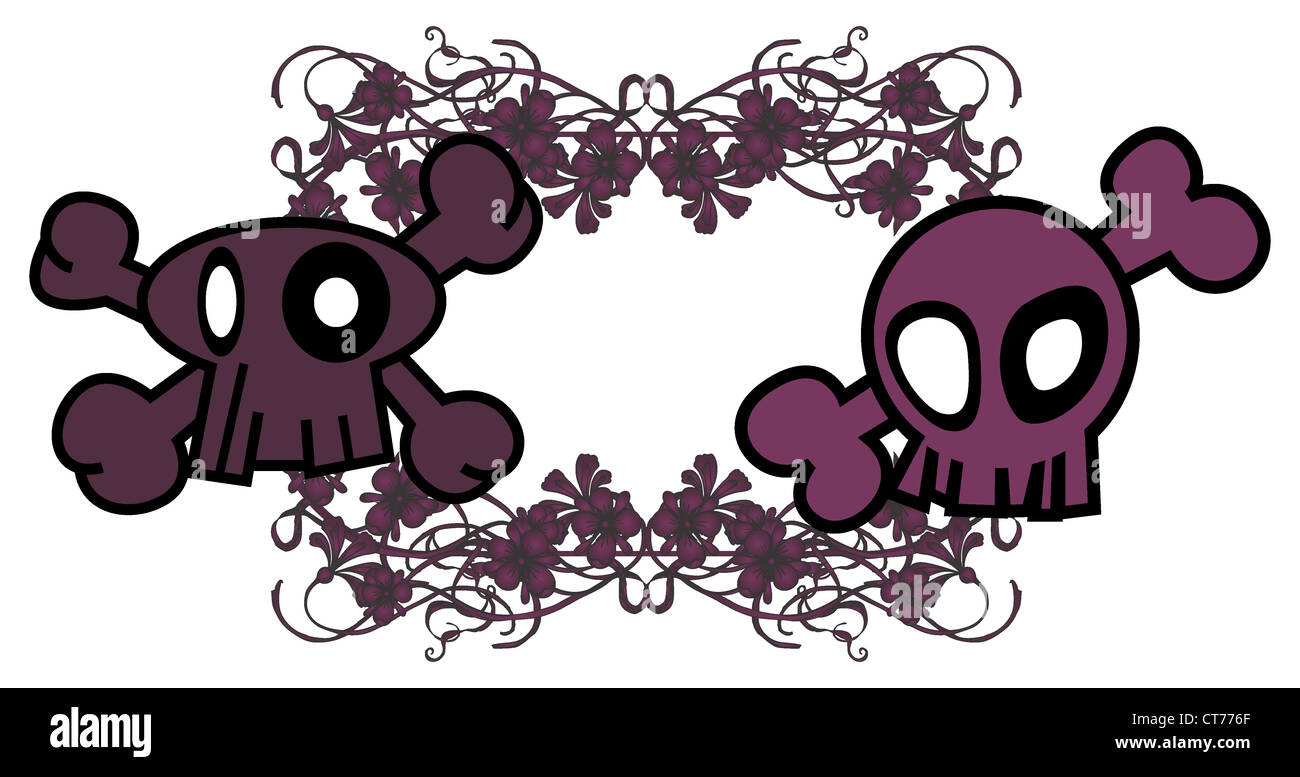 Emo floral frame hi-res stock photography and images - Alamy