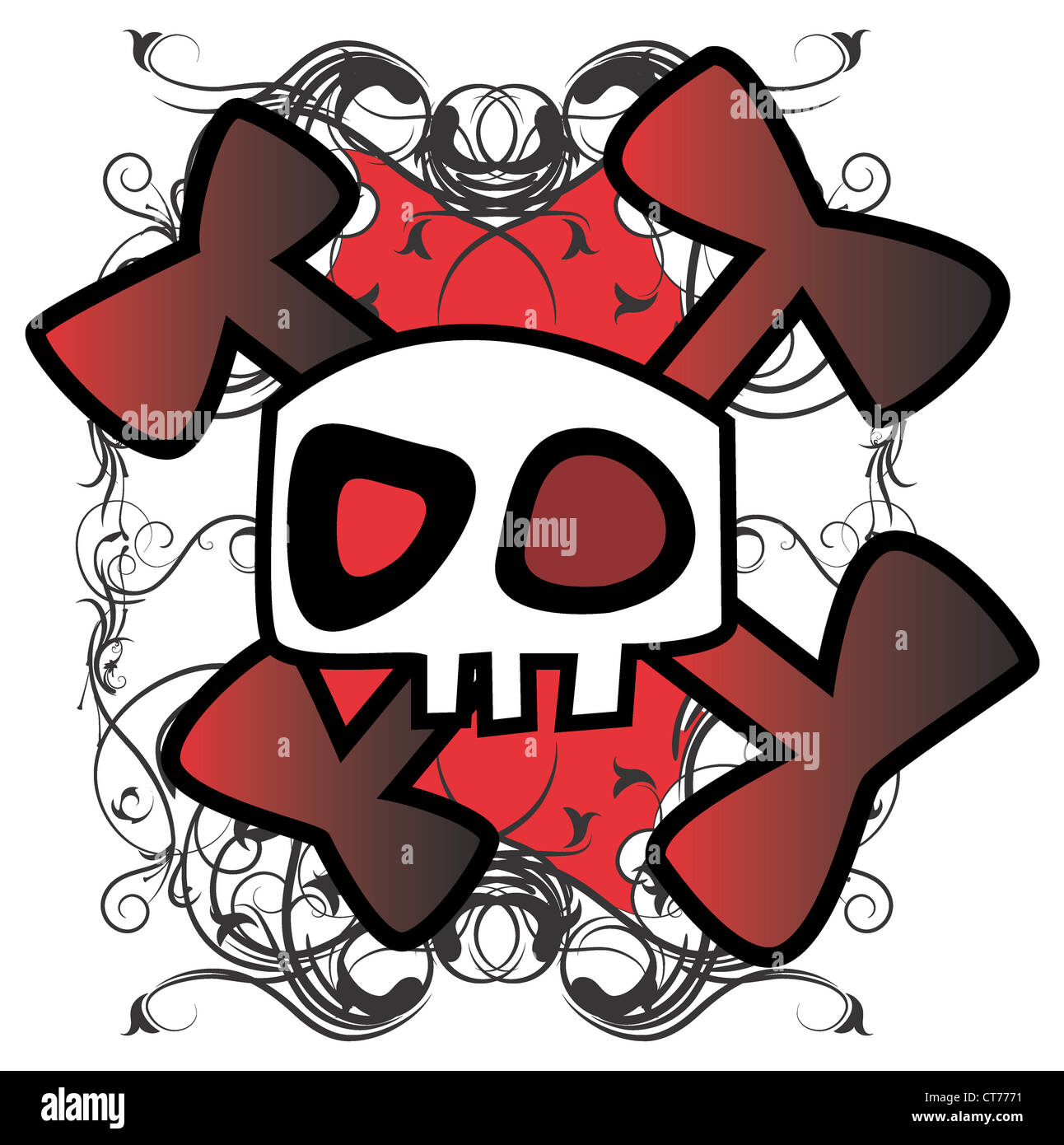 Emo floral frame hi-res stock photography and images - Alamy