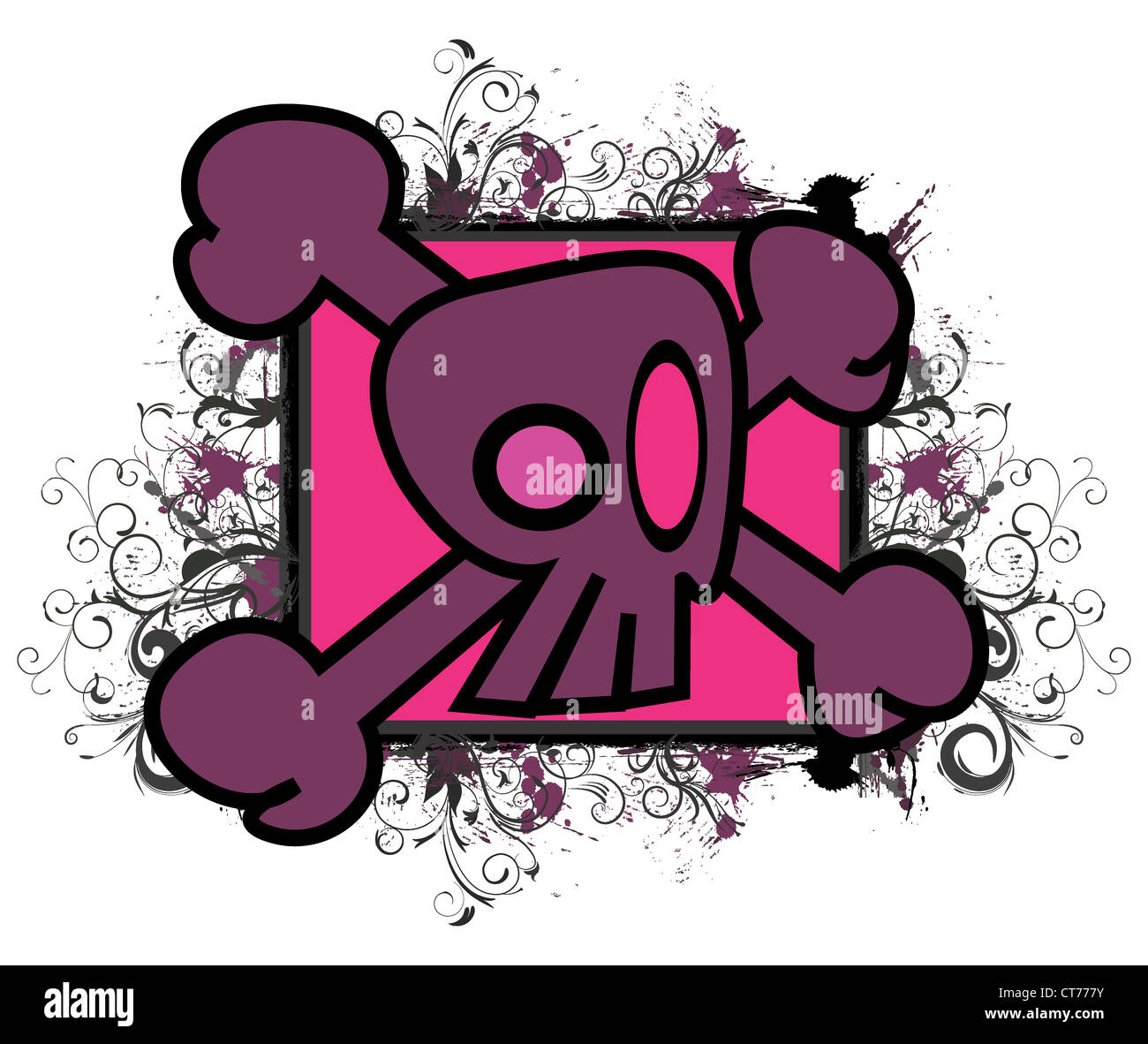 Emo floral frame hi-res stock photography and images - Alamy