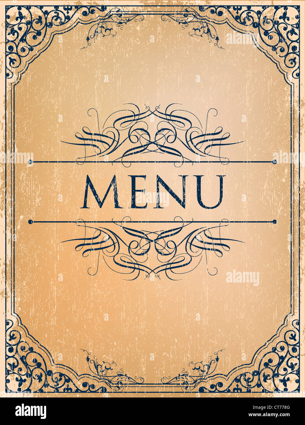 Vintage menu hi-res stock photography and images - Alamy