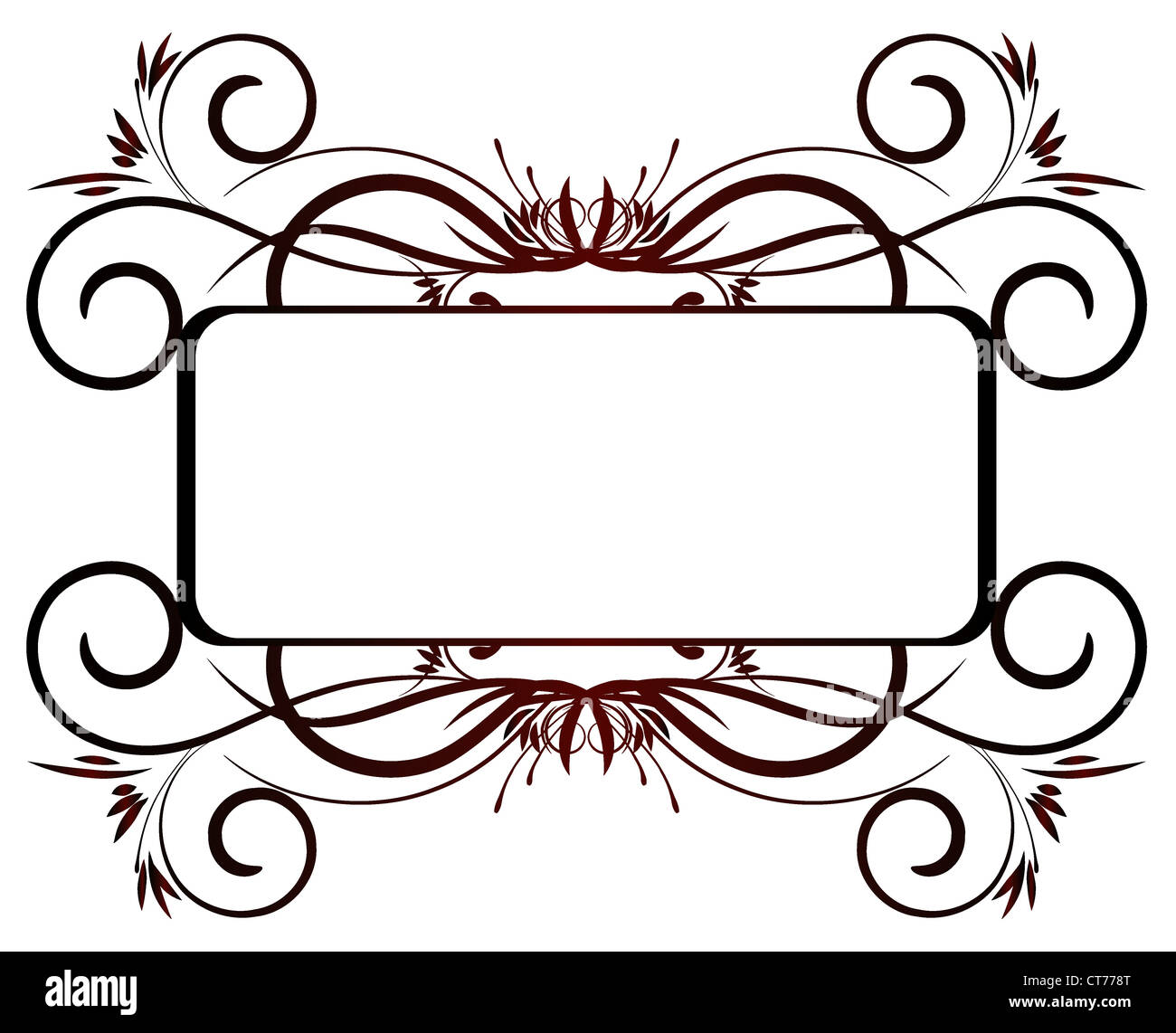 vintage floral frame Stock Photo - Alamy