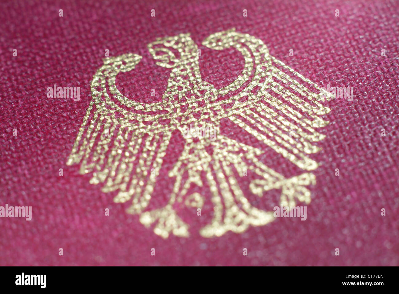 The federal eagle on a passport Stock Photo - Alamy