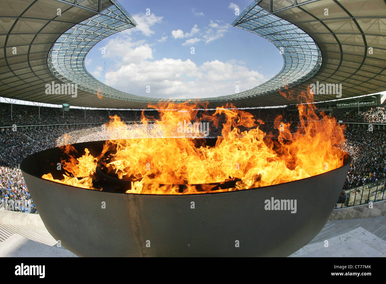 Berlin, the Olympic cauldron at the Olympic Stadium Stock Photo - Alamy