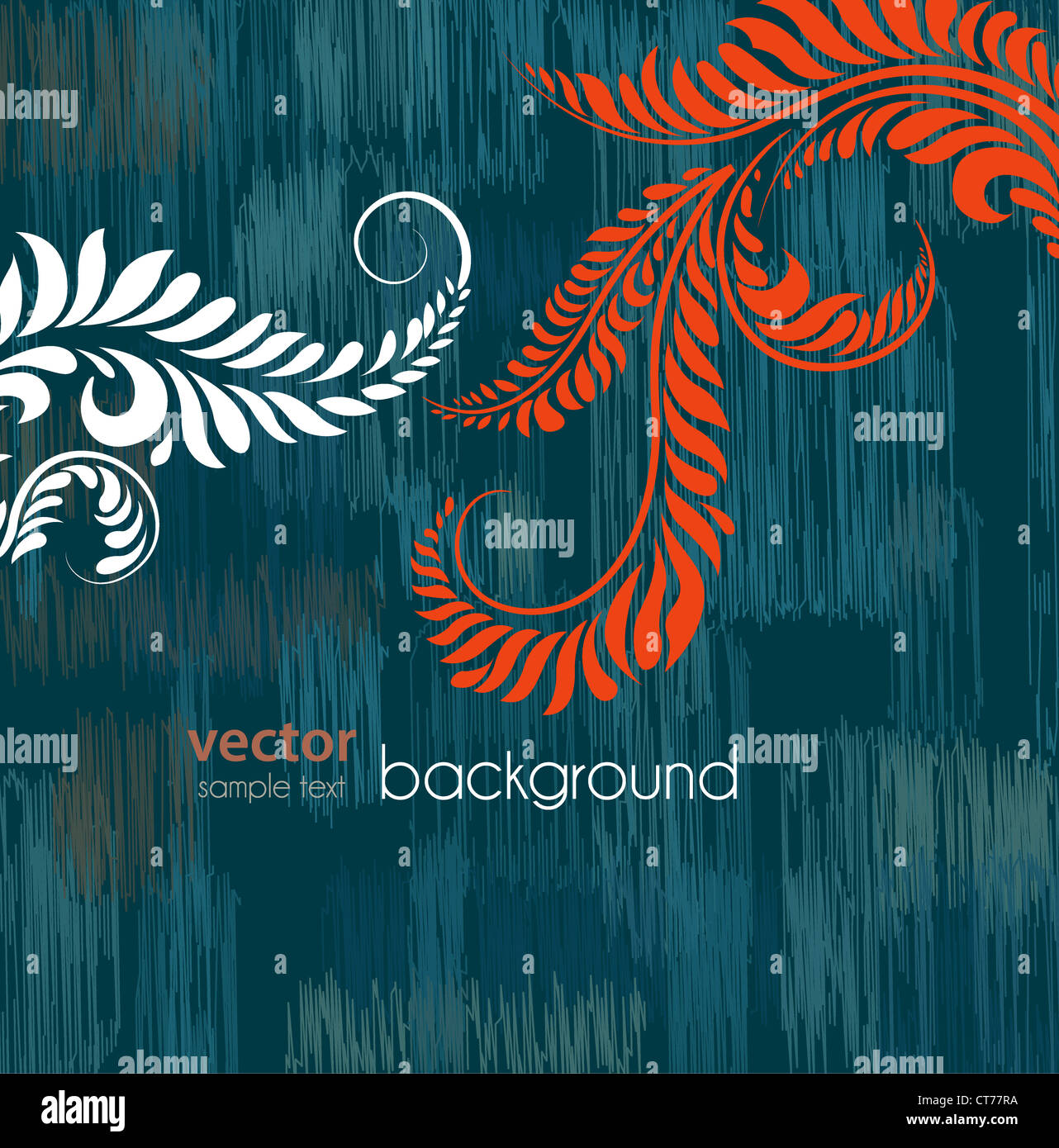 vector retro floral background Stock Photo - Alamy